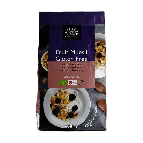 Musli bio cu fructe fara gluten, Urtekram, 400g - eMAG.ro