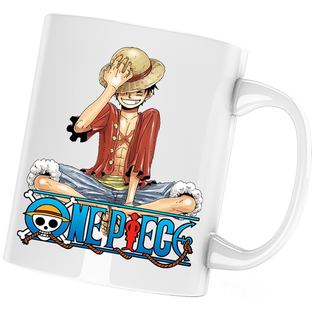 Cana personalizata alba, "One Piece Monkey D Luffy Zen Marinar", 330 ml ...