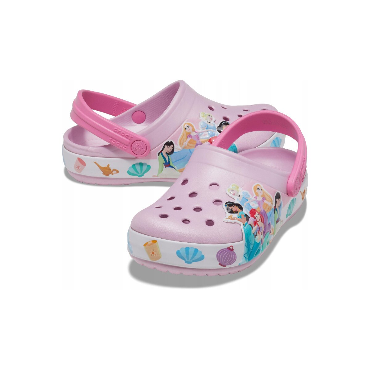 Saboti copii, Crocs™ Disney Princess, Spuma Croslite™, Roz, 34,5 EU ...