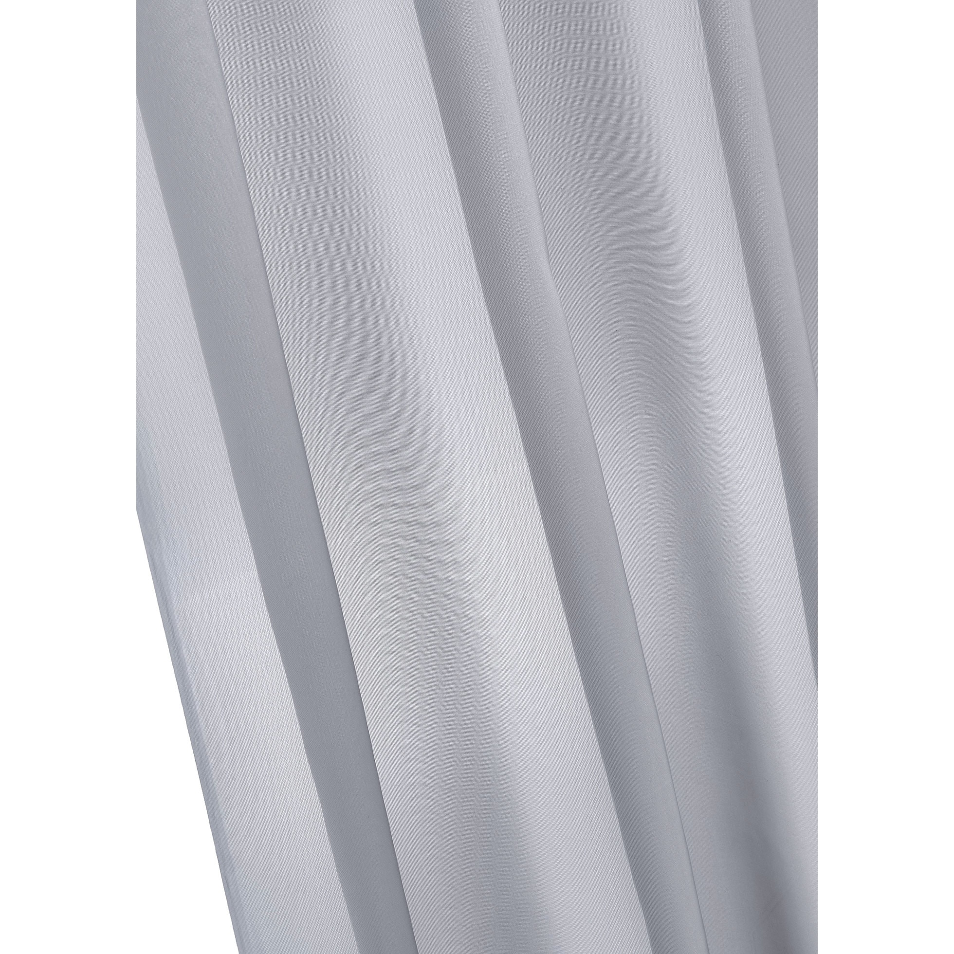 Perdea voal simplu SereDesign, culoare gri, cu rejansa, fir de plumb, L ...