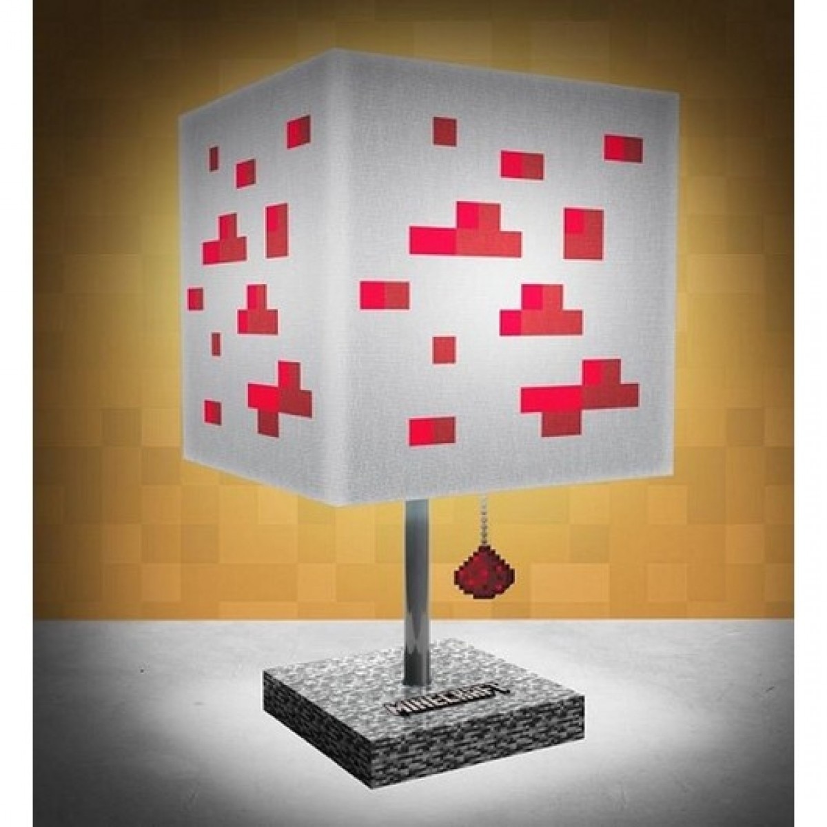 Lampa Minecraft, Paladone, LED, Gri/Rosu - eMAG.ro