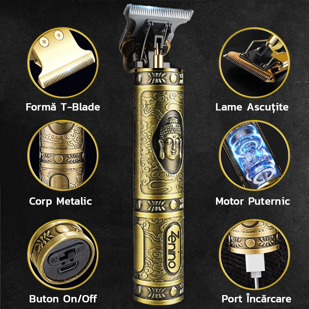 Aparat de Tuns Zenino® - Contur, Barba & Corp, Autonomie 120 min, 4 ...