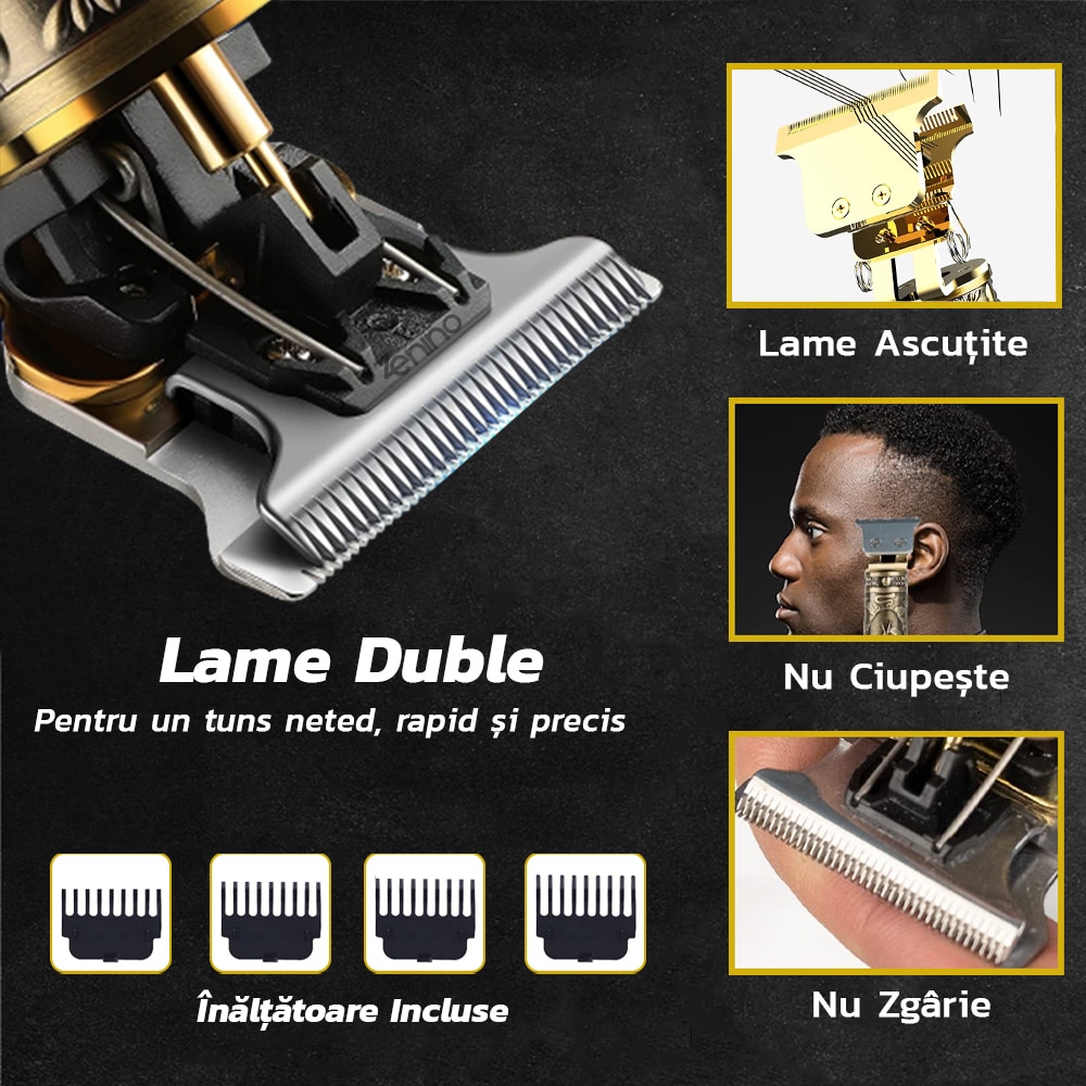 Aparat de Tuns Zenino® - Contur, Barba & Corp, Autonomie 120 min, 4 ...