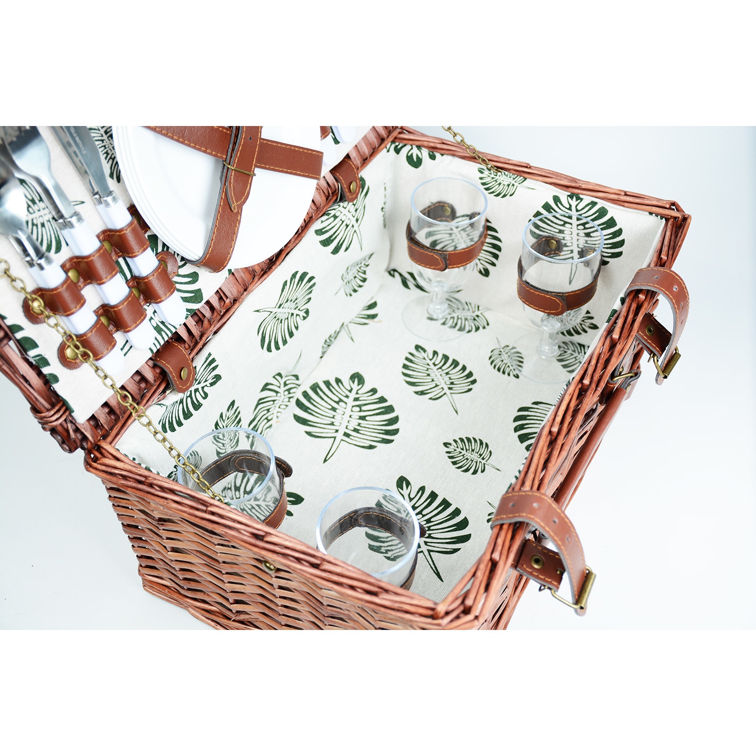 Cos de picnic Cos de tacamuri din rachita pentru 4 persoane - eMAG.ro