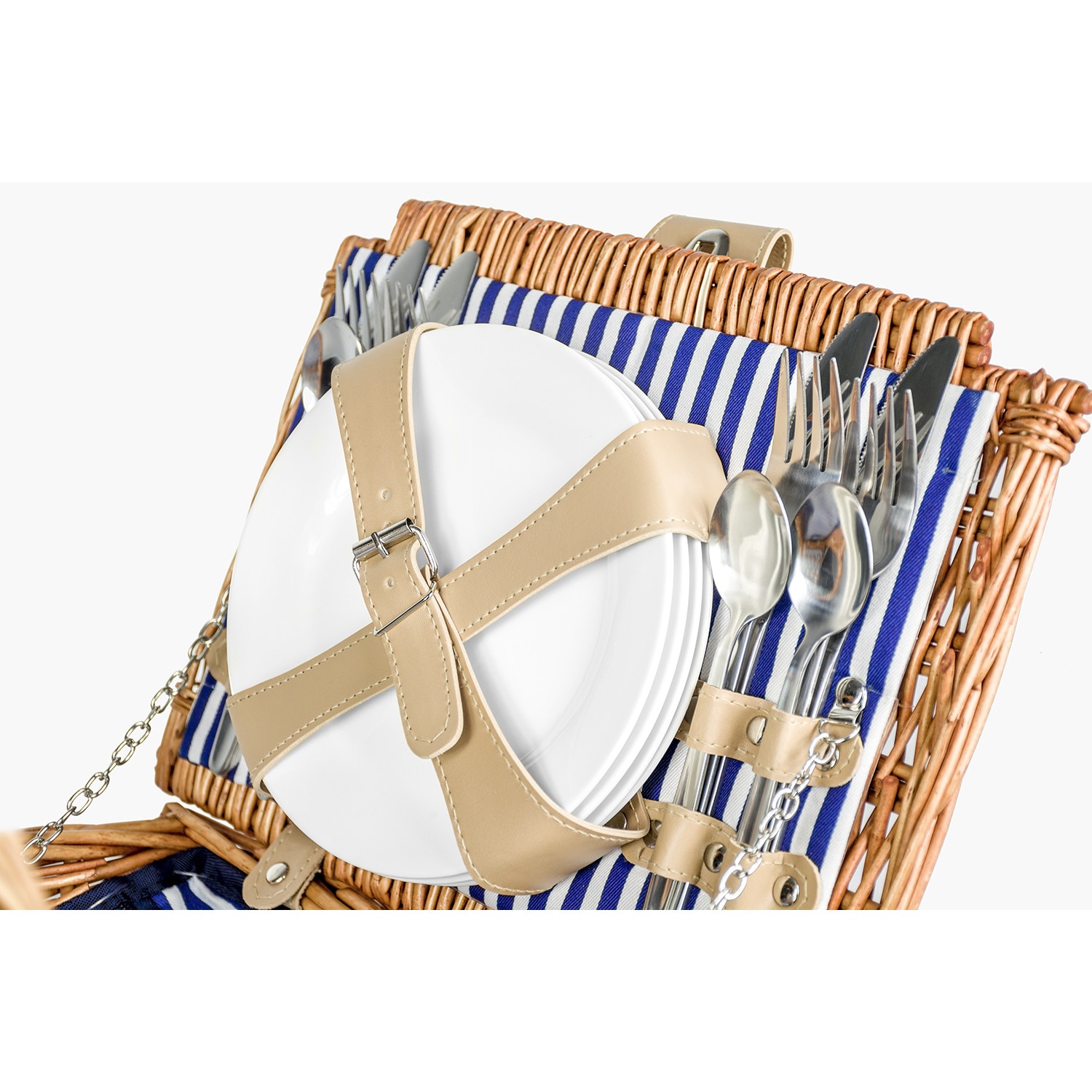 Cos de picnic geanta termica din rachita pentru 4 persoane - eMAG.ro