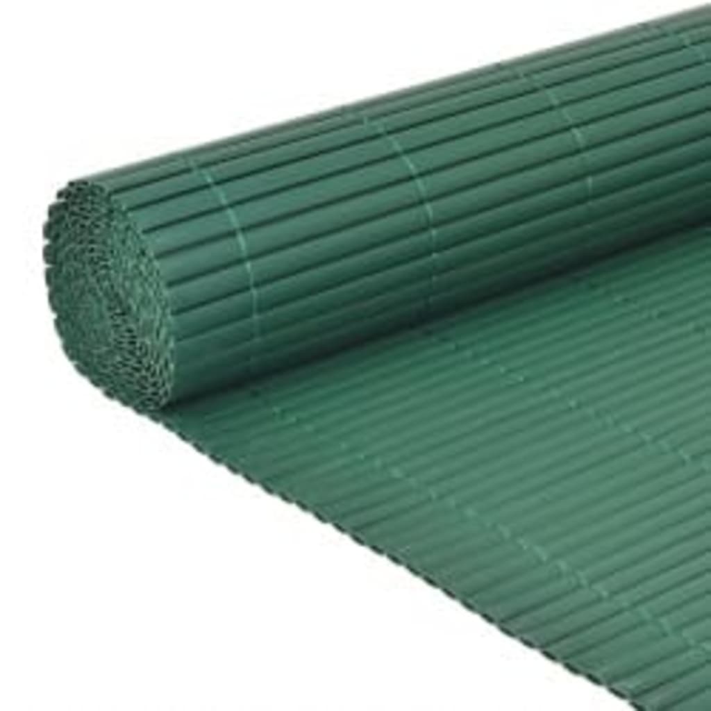 Panou de gard pentru gradina cu 2 fete vidaXL, PVC, 110 x 300 cm, Verde ...