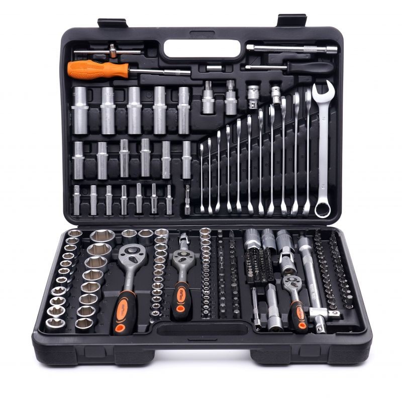 Trusa de chei tubulare 1/2", 3/8", 1/4", 219 elemente, KD10470 - eMAG.ro