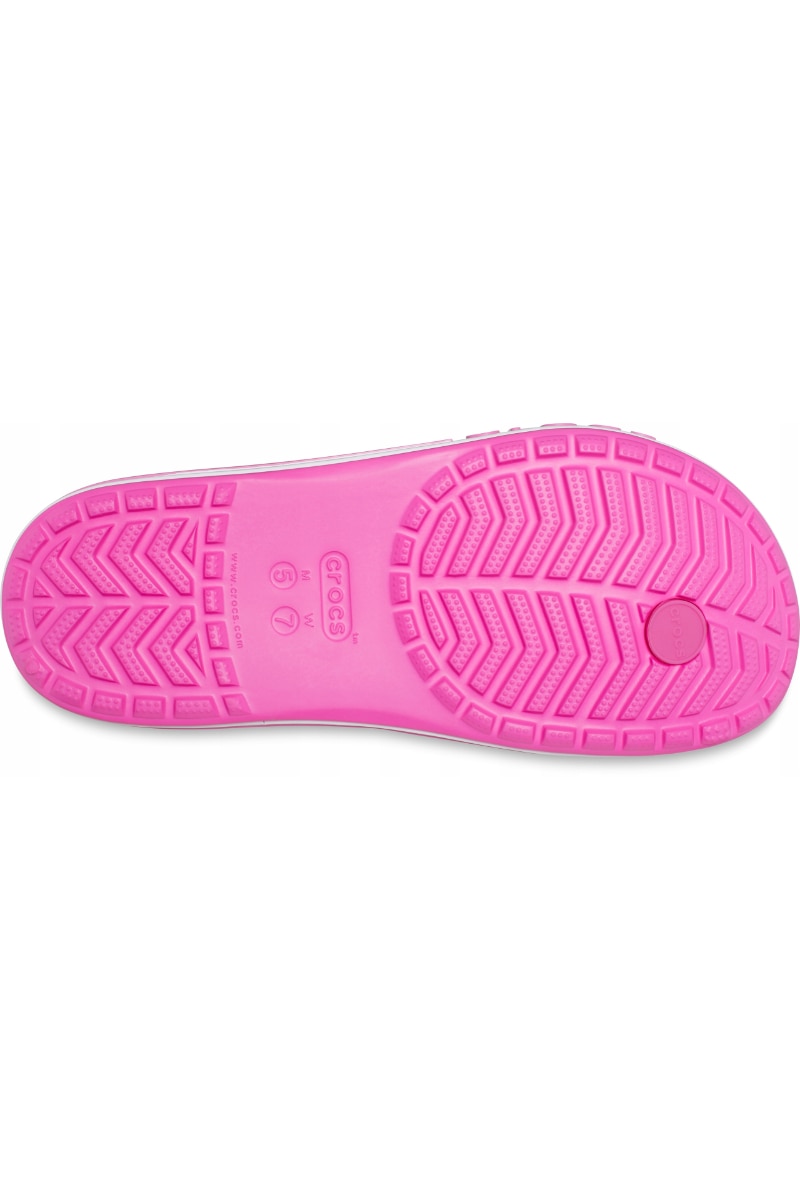 Slapi dama, Crocs, Material sintetic, Roz/Alb, 38.5 EU - eMAG.ro