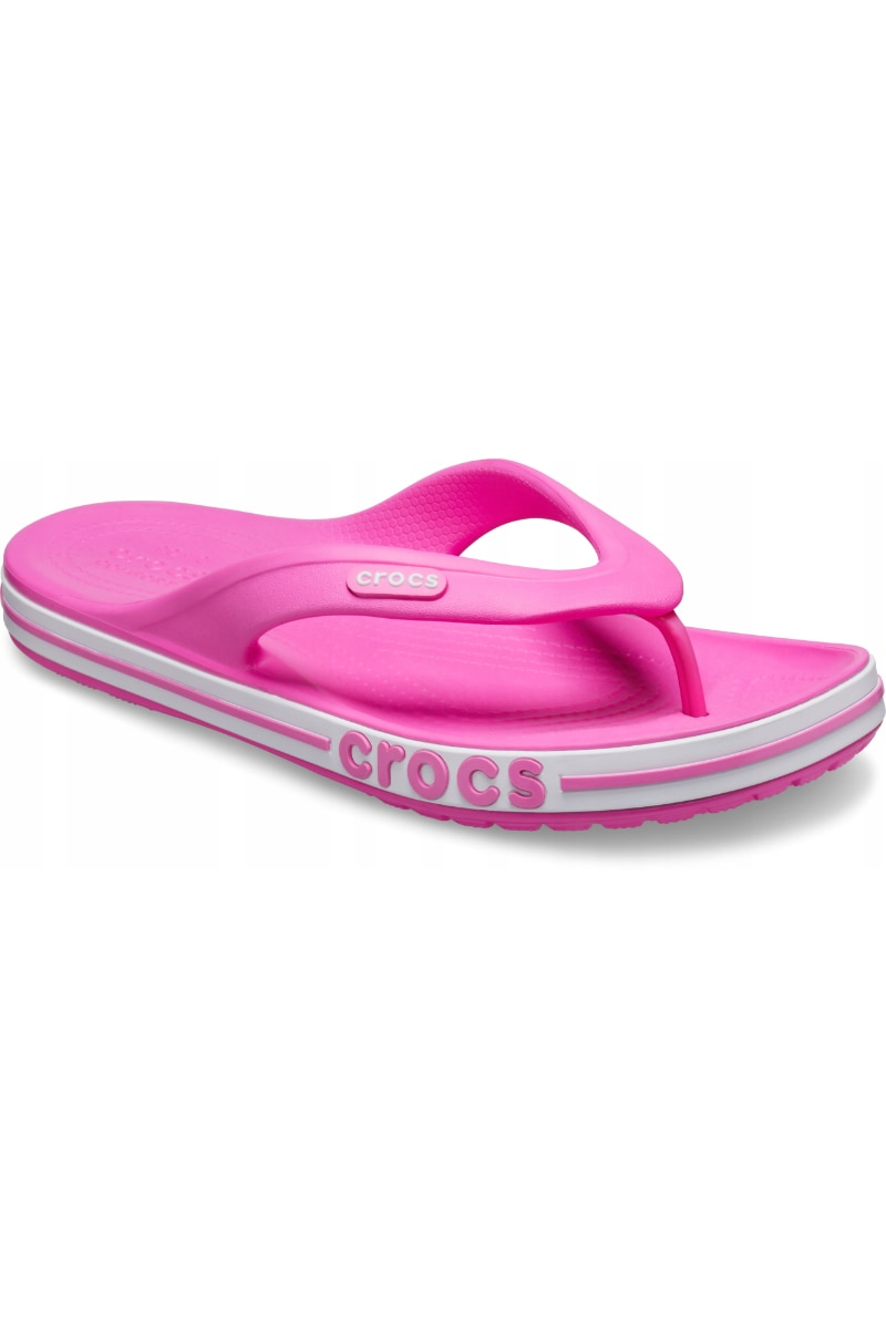 Slapi dama, Crocs, Material sintetic, Roz/Alb, 38.5 EU - eMAG.ro
