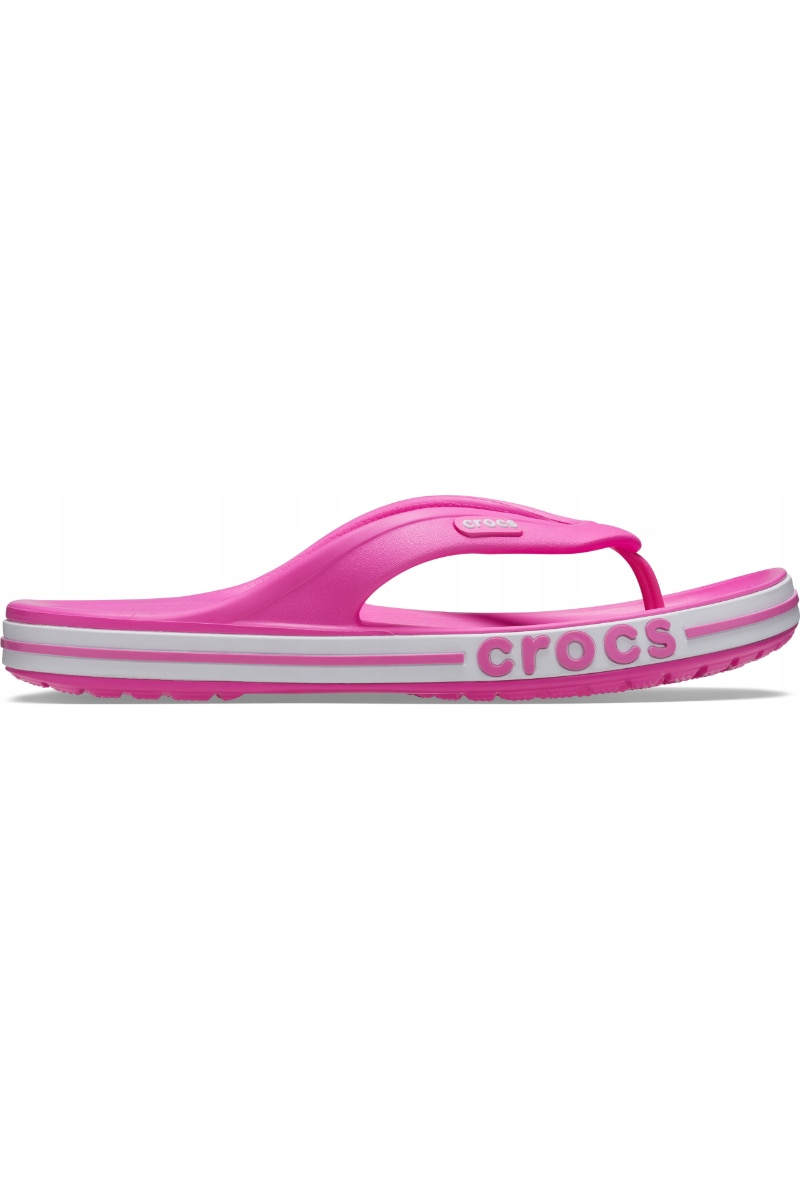 Slapi dama, Crocs, Material sintetic, Roz/Alb, 38.5 EU - eMAG.ro