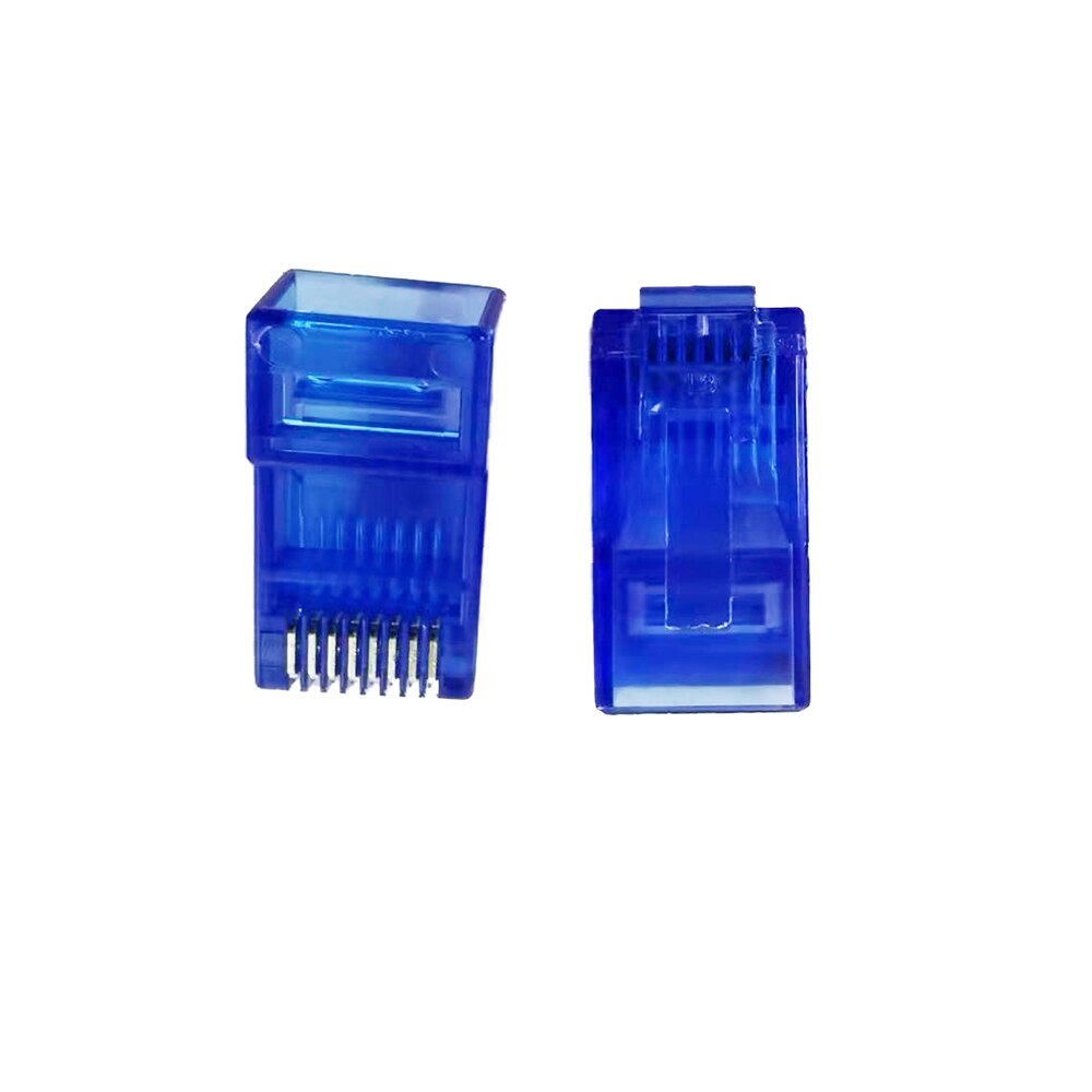 Set 100 x Mufa UTP RJ45, Cat 5e, Neecranat, 8P8C, Albastru - eMAG.ro