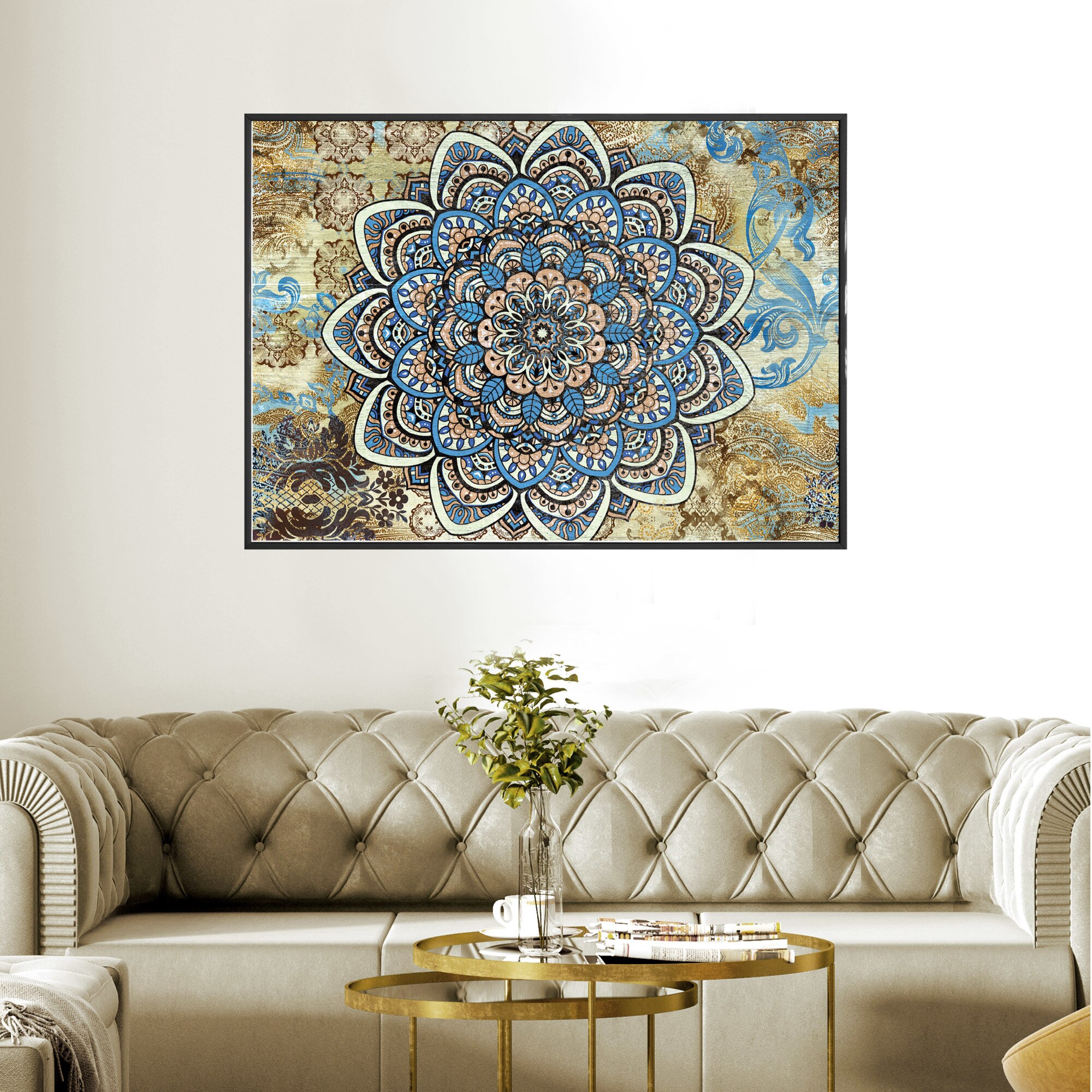 Tablou cu rama, Mandala, 70x50cm - eMAG.ro