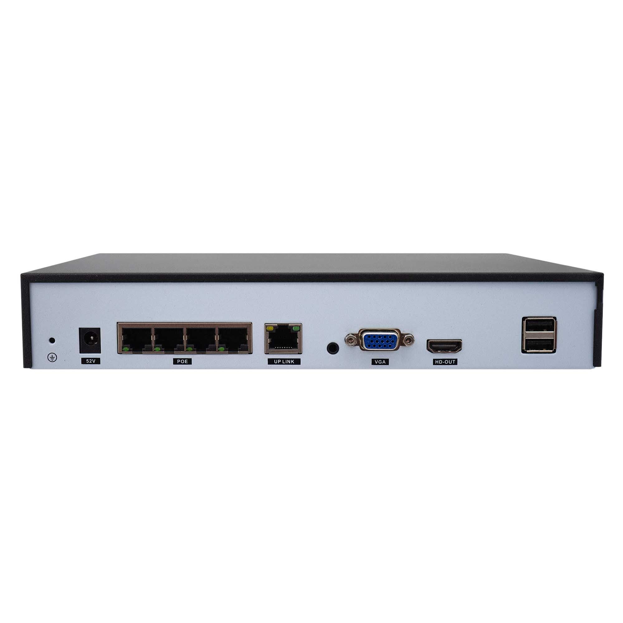 Kit supraveghere video PNI House IPMAX POE Five, NVR cu 4 porturi POE ...