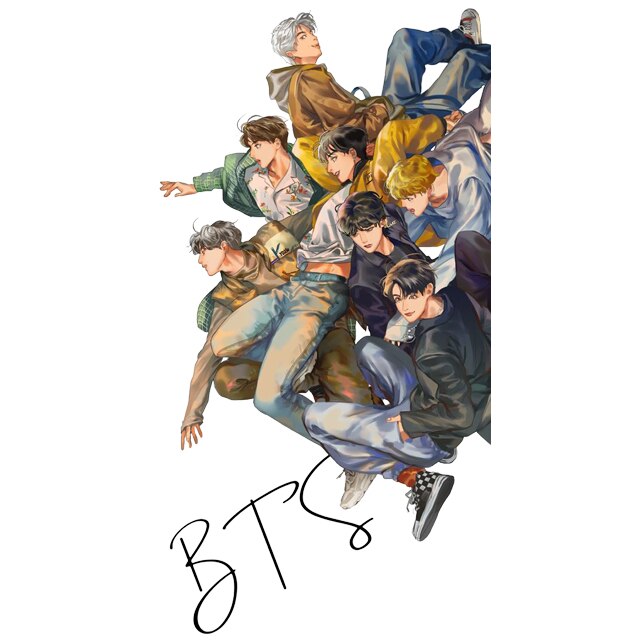 Hanorac BTS Cartoon, copii marimea 9-10 ani, Alb - eMAG.ro