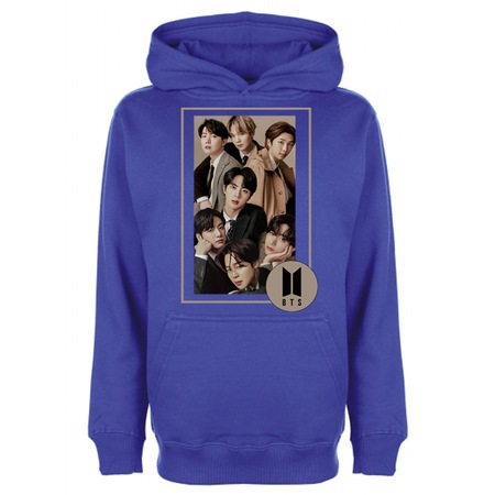 Hanorac BTS vintage, copii marimea 7-8 ani, Royal - eMAG.ro