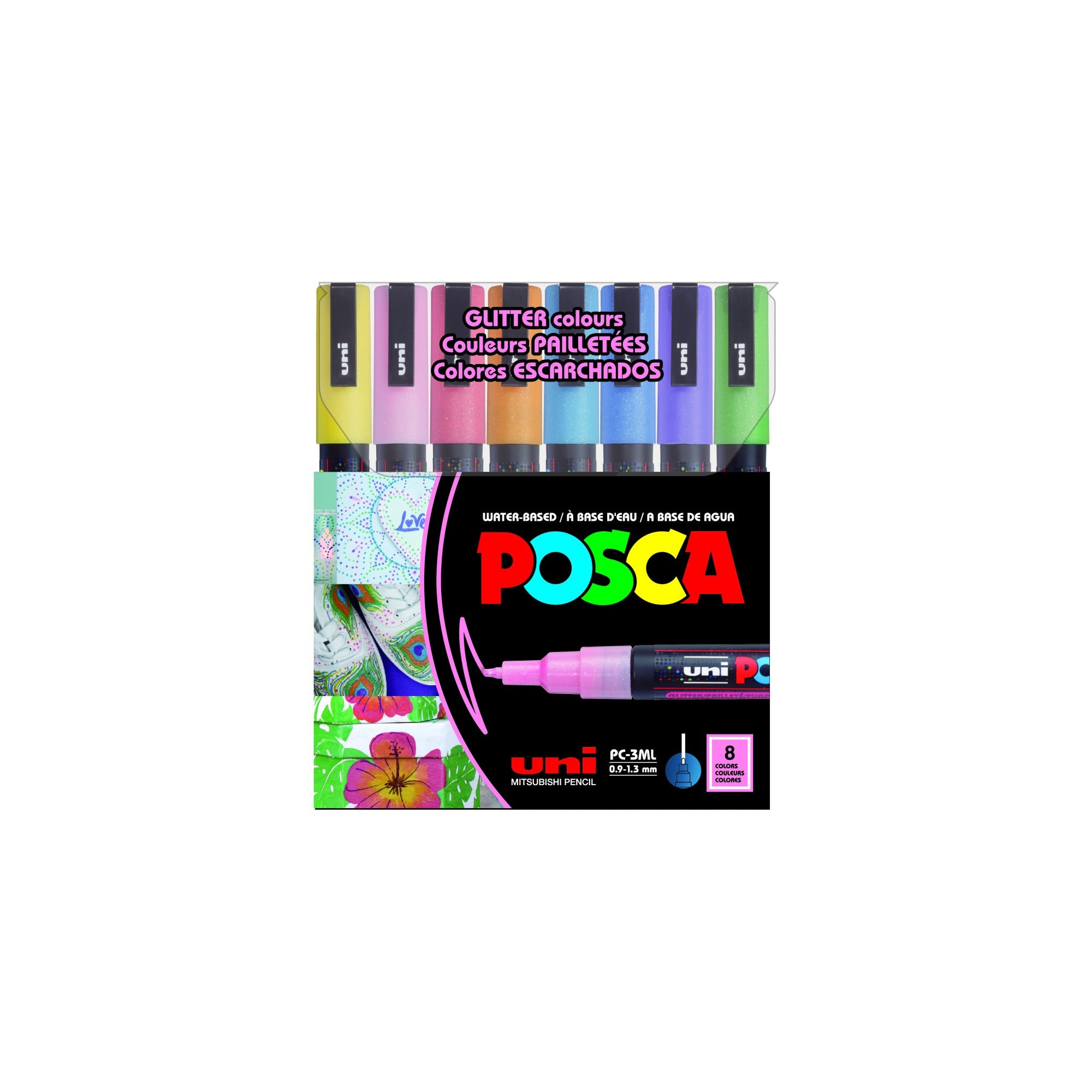 Set 8 Carioci Posca Pc3m Sparkling - eMAG.ro