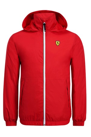 Geaca Ferrari rezistenta la vant, gluga retrasa in guler, fermoar ...