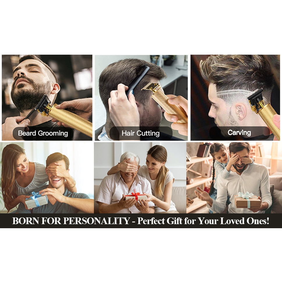 Masina De Tuns Qeno® Profesionala, Pentru Barba, Contur, Fara Fir, Lame ...