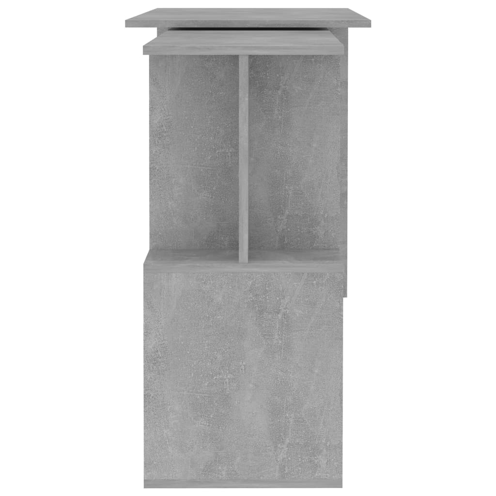 Birou de colt, gri beton, 200 x 50 x 76 cm, PAL, elegant si modern ...