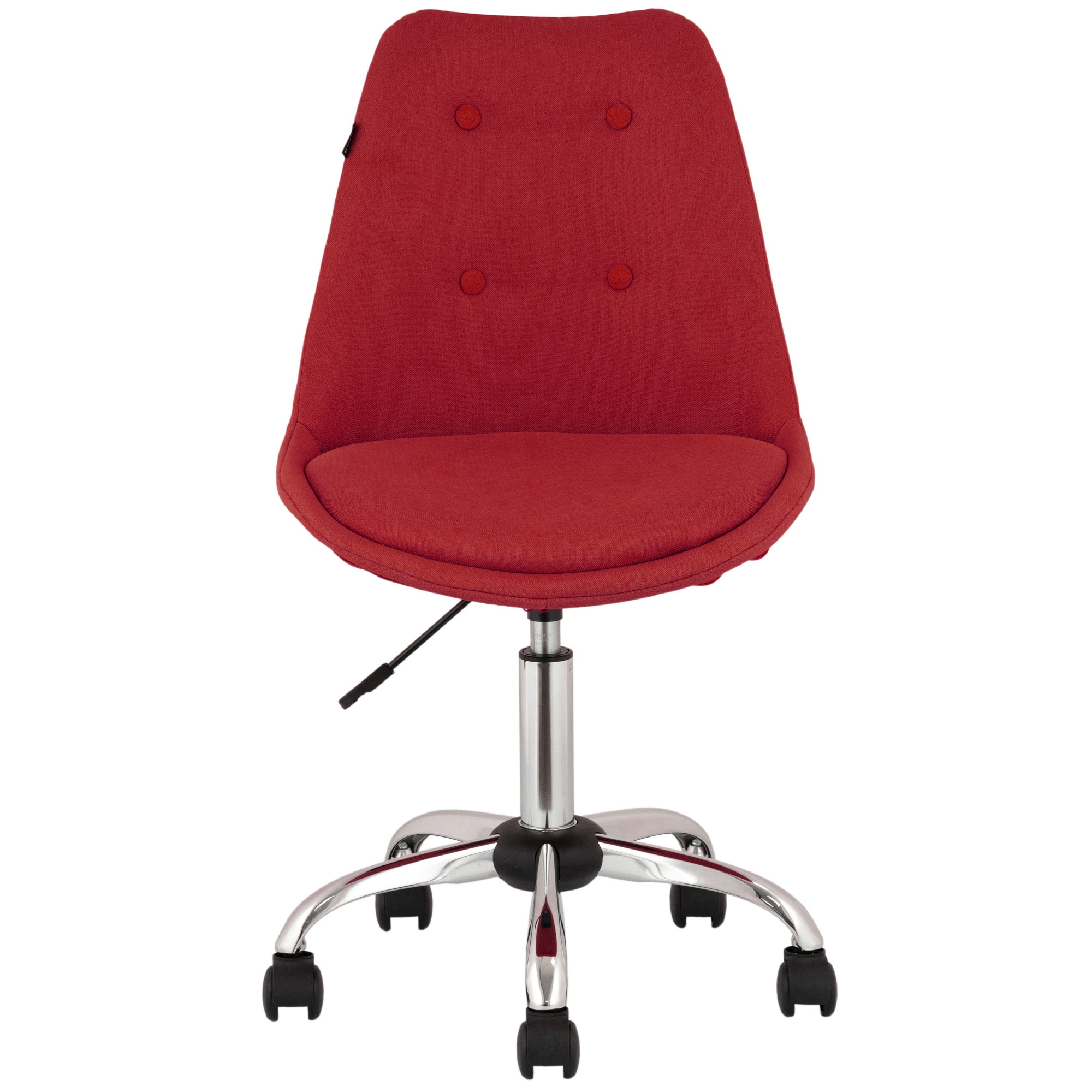 Scaun de birou rotativ Kring Shape, stofa, baza metal, Rosu - eMAG.ro