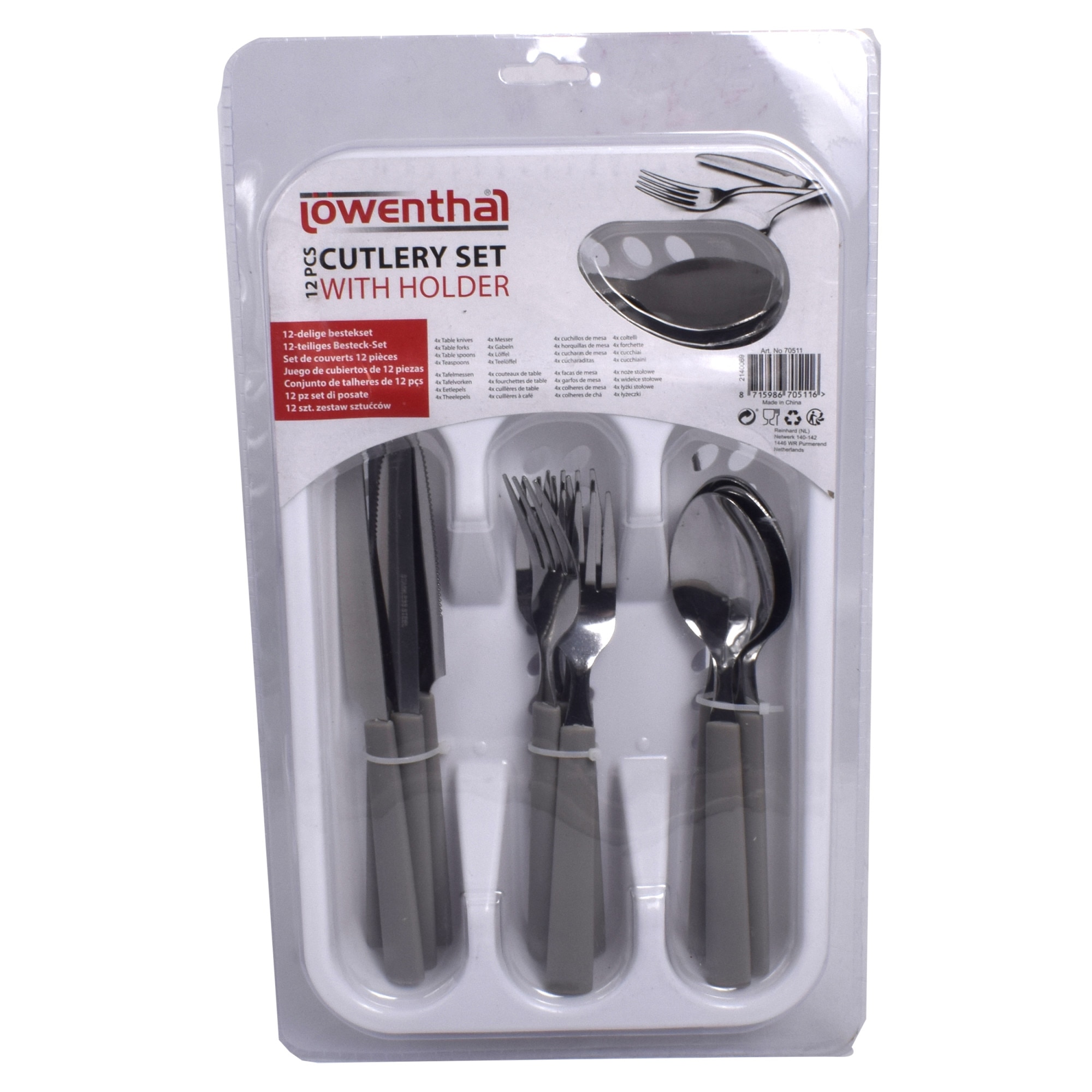 Set tacamuri si suport Lowenthal, 16 piese, gri - eMAG.ro