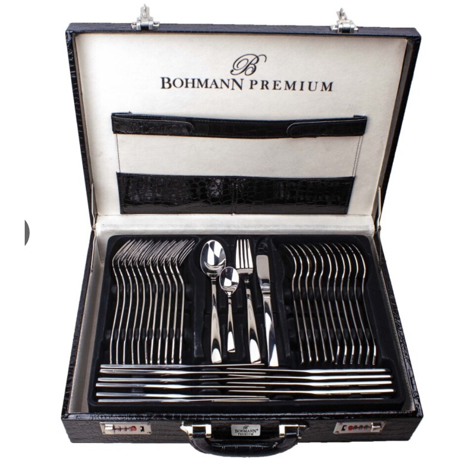 Set tacamuri din inox PREMIUM 18/10, 72 piese, Bohmann - eMAG.ro