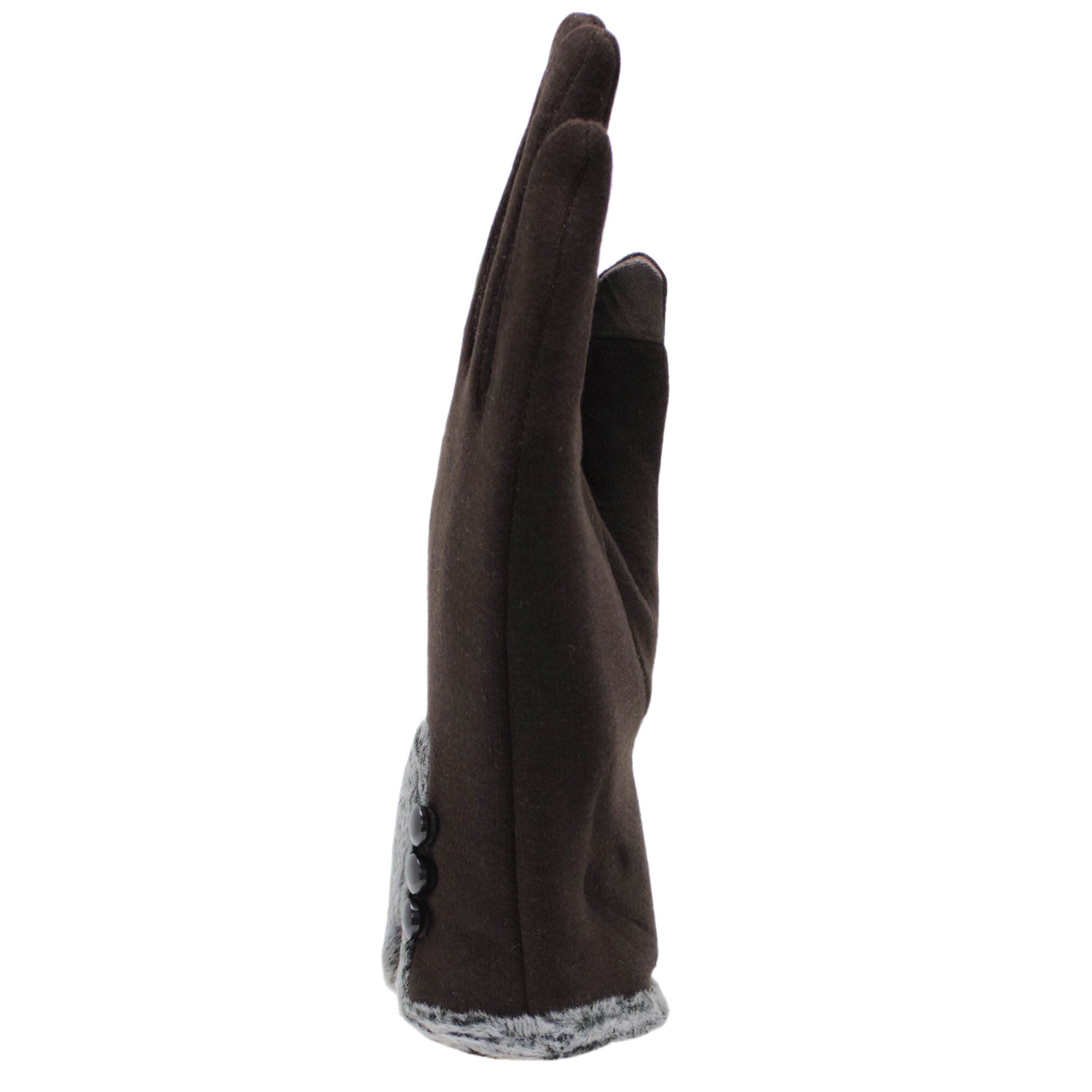 Manusi dama, de iarna, cu degete, Maro, cu blanita si nasturi - MA124 ...