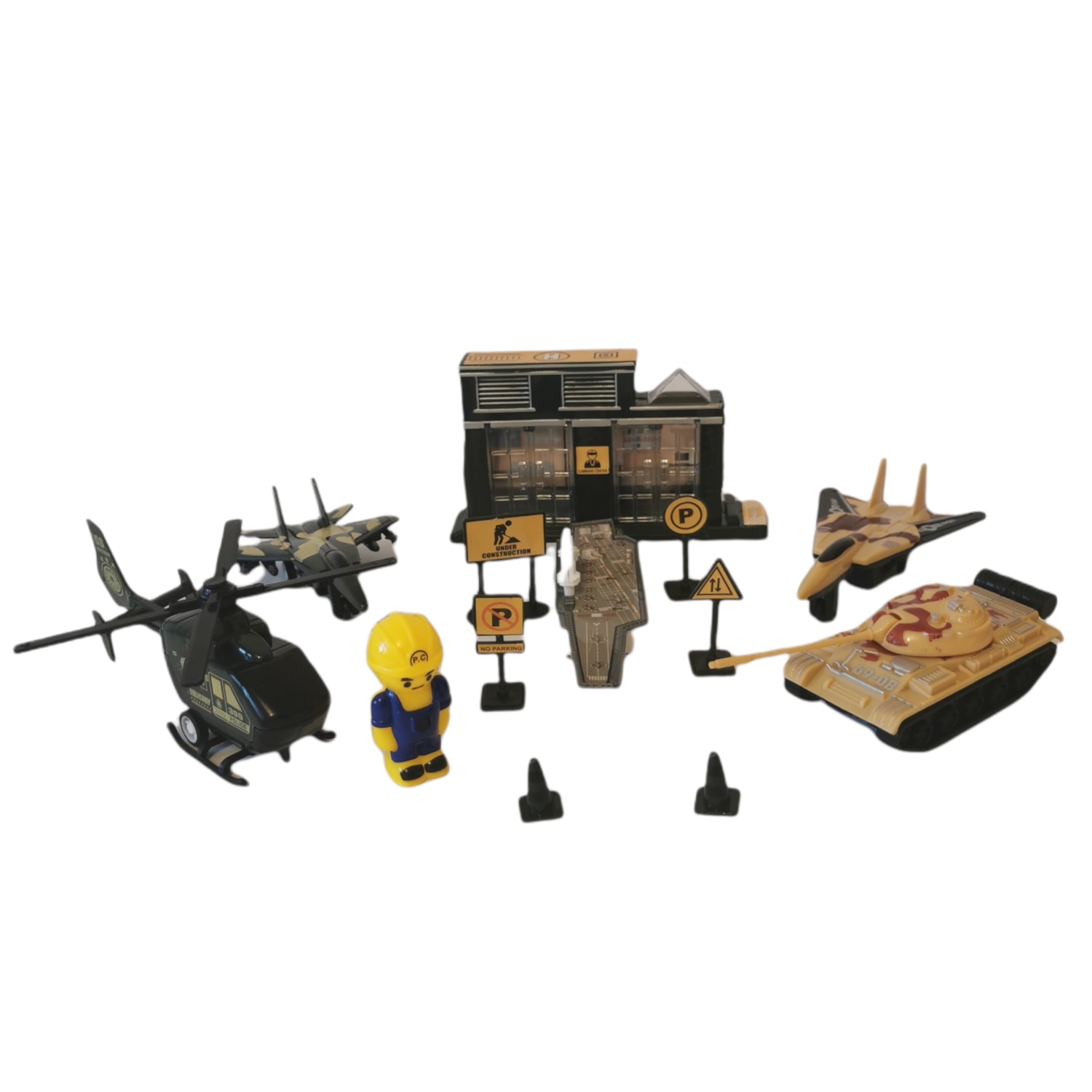 Set de Joaca Baza Militara cu Elicopter, Avioane, Tanc, semne de ...