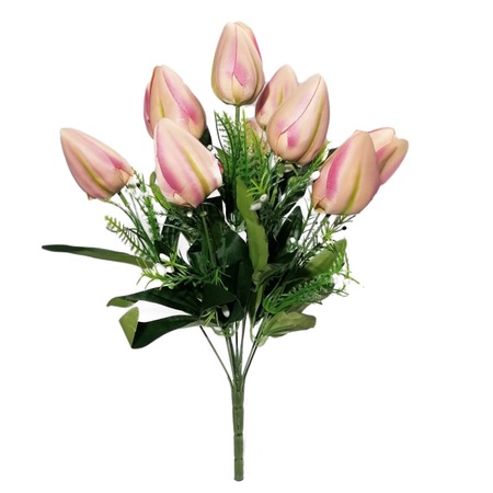 Buchet de lalele roz artificial 45 cm - eMAG.ro