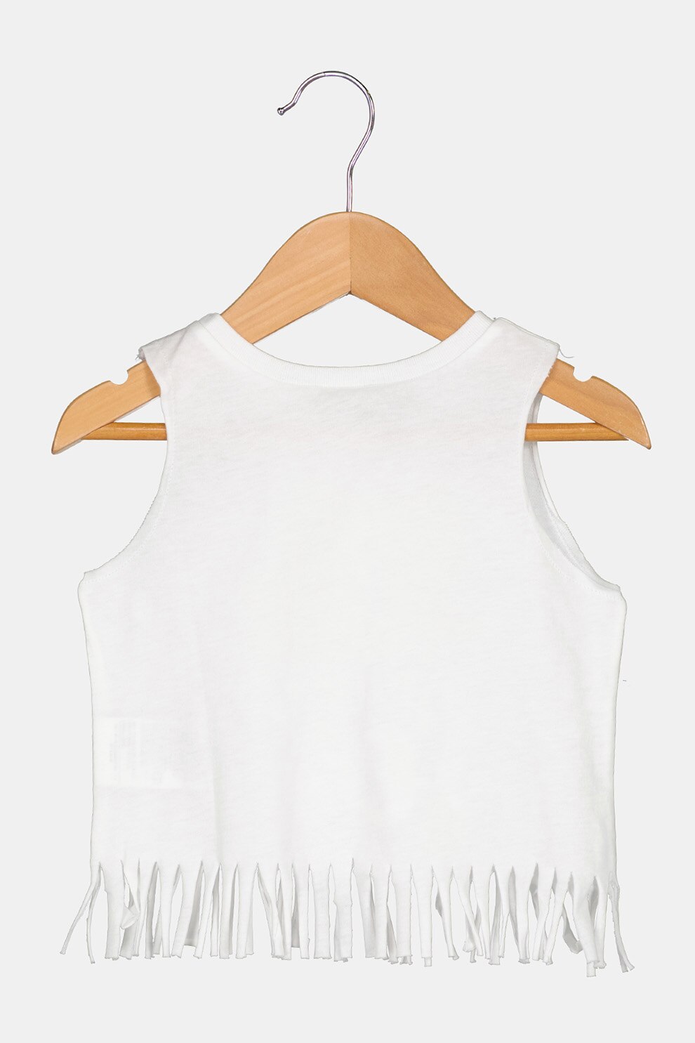 United Colors of Benetton, Top cu terminatie cu franjuri, Alb, 100 CM ...