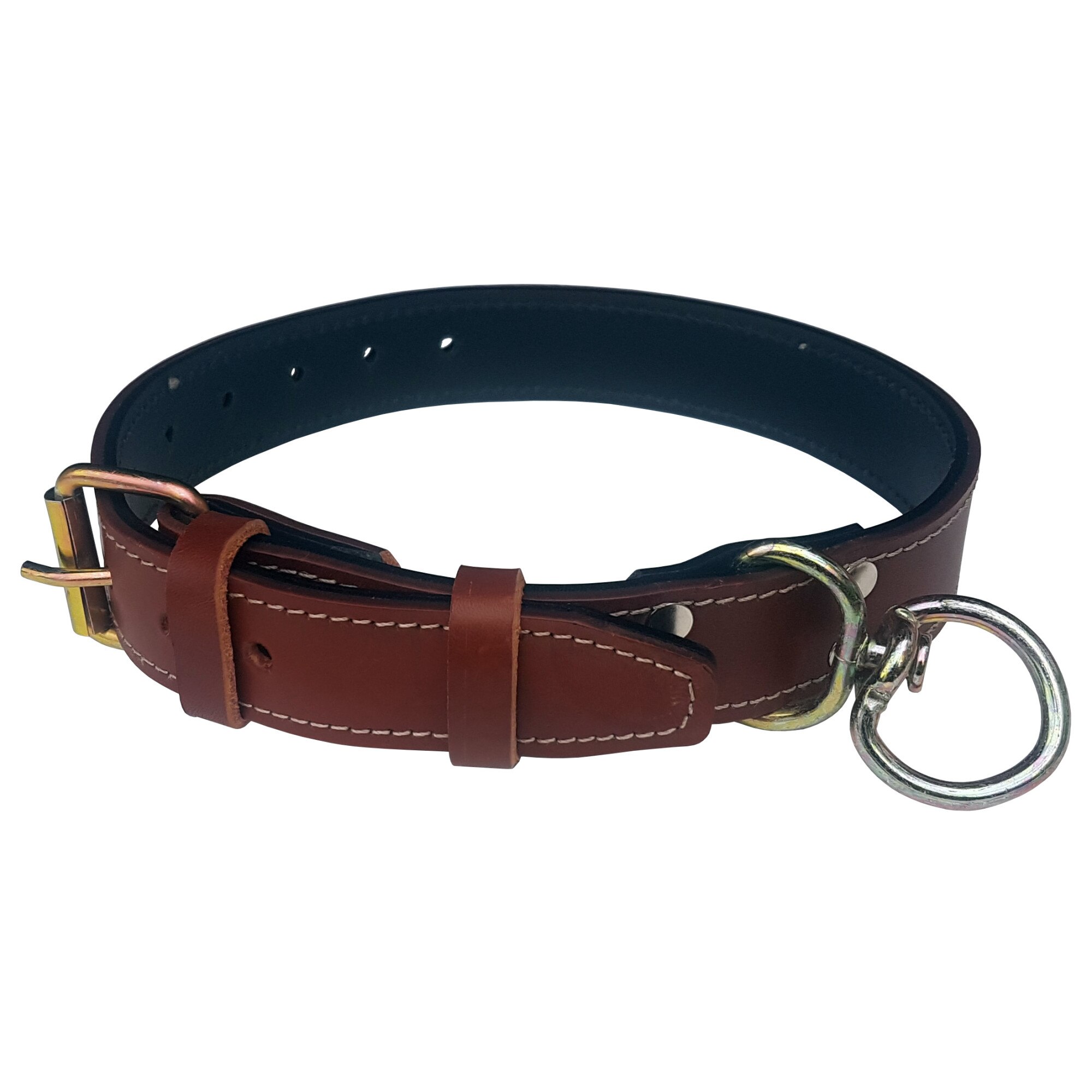 Zgarda caine piele, premium, 50 cm lungime, 2 cm latime - eMAG.ro