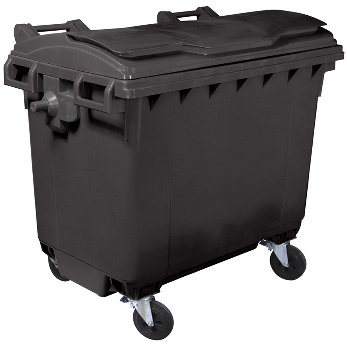 Container plastic colectare selectiva gunoi, volum 660 litri, cu capac ...