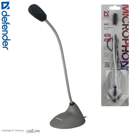 Настолен микрофон MKTECH, Defender MIC-111, Гъвкав,1.5м, Grey - eMAG.bg