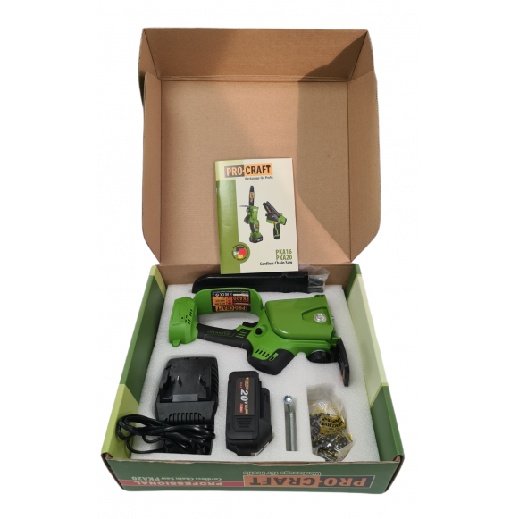 Motofierastrau cu acumulator ProCraft PKA20/NM 10082, 4600 Rpm, 20 V, Li-ion, 4.0 Ah, Brushless ...