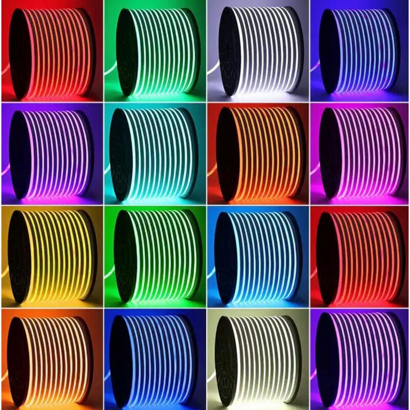 Banda LED Neon, Venus, RGB, Bluetooth, Telecomanda, SM5050, IP65, 50m ...