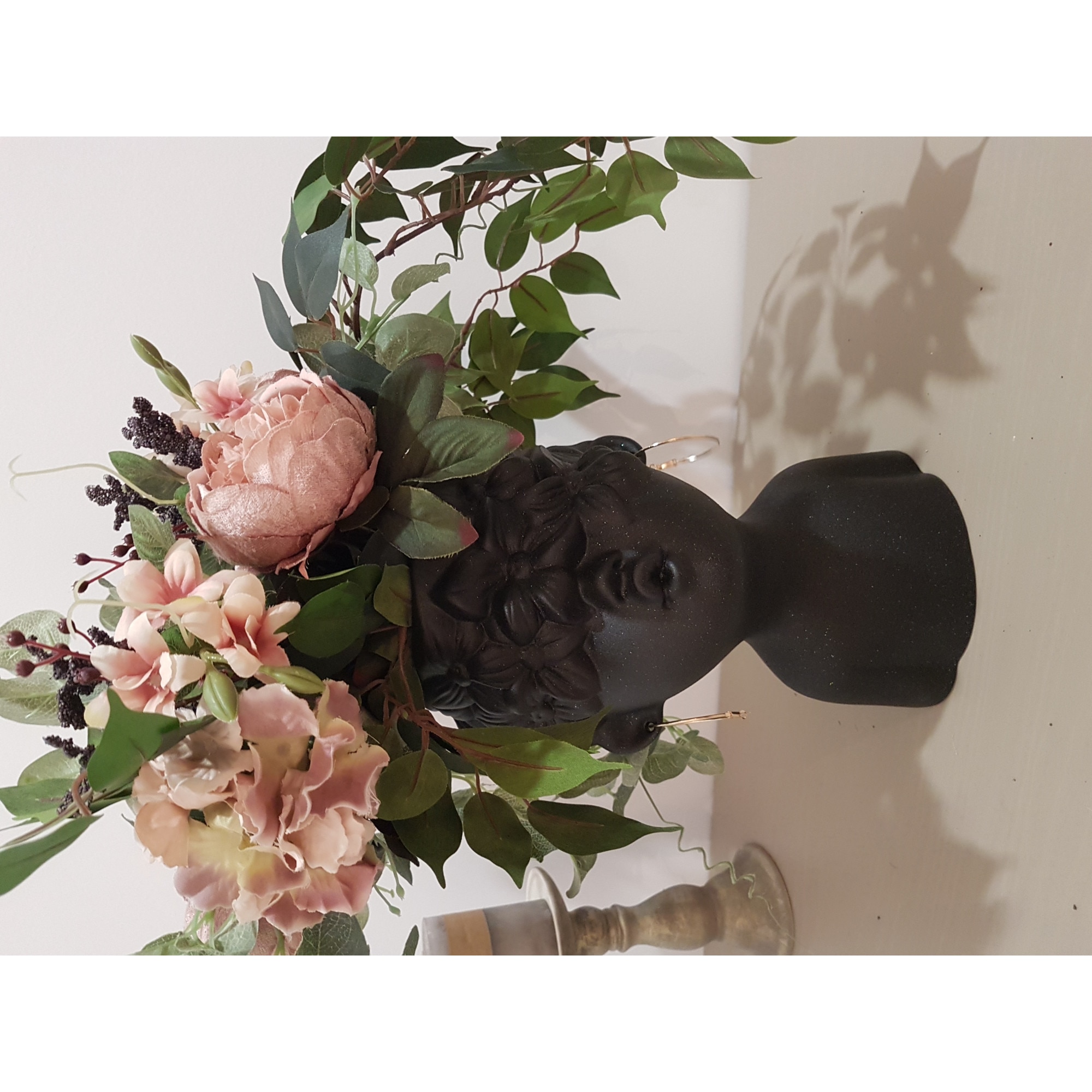 Vaza decorativa, Didy, forma de cap, din ceramica, 30 cm - eMAG.ro