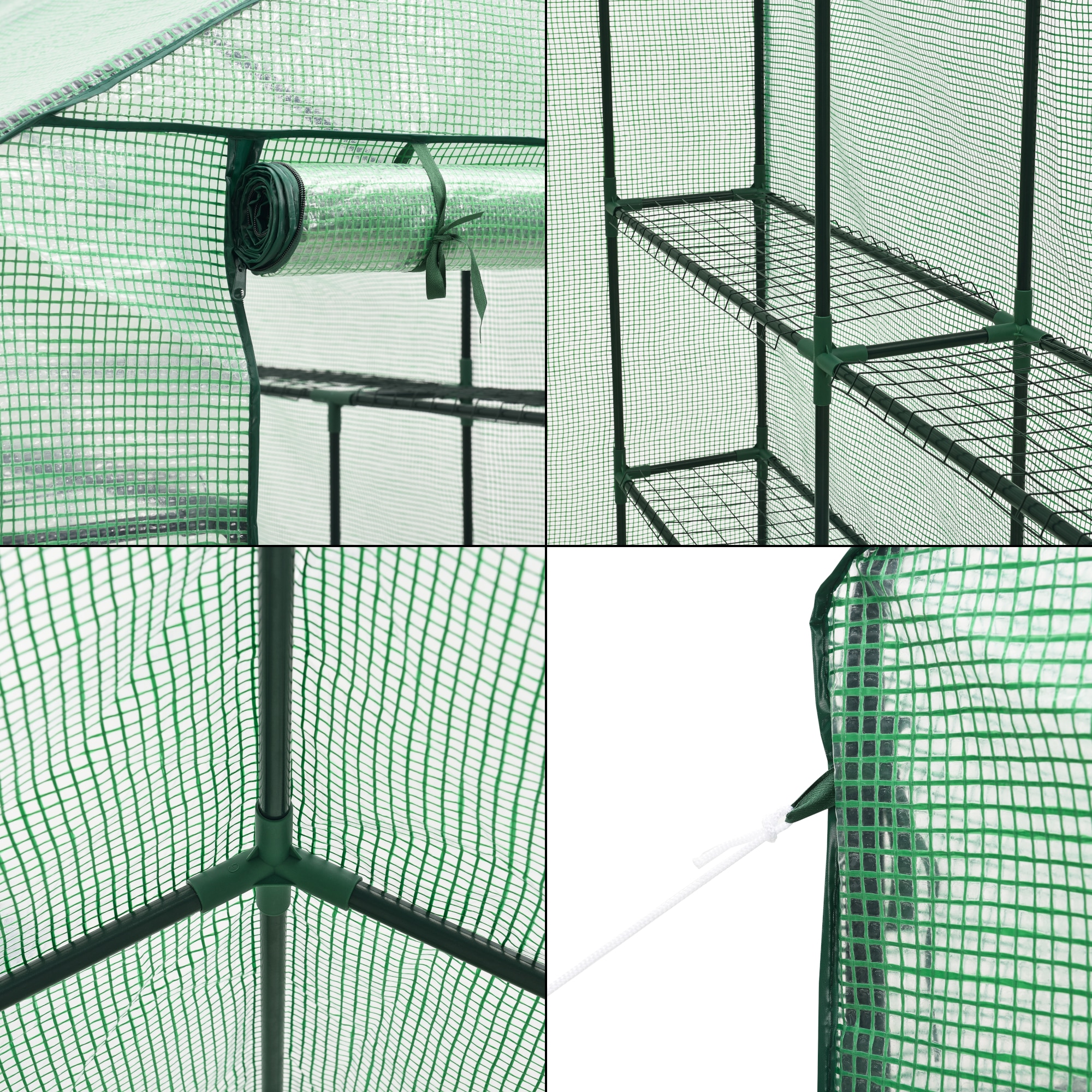 Solar gradina, en.casa, Vale, 120 x 170 x 194 cm, folie PE, verde, cu ...