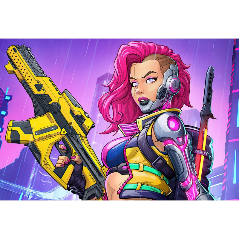 Poster Cyberpunk 2077 Pinup Girl, 61x90cm, Multicolor - eMAG.ro