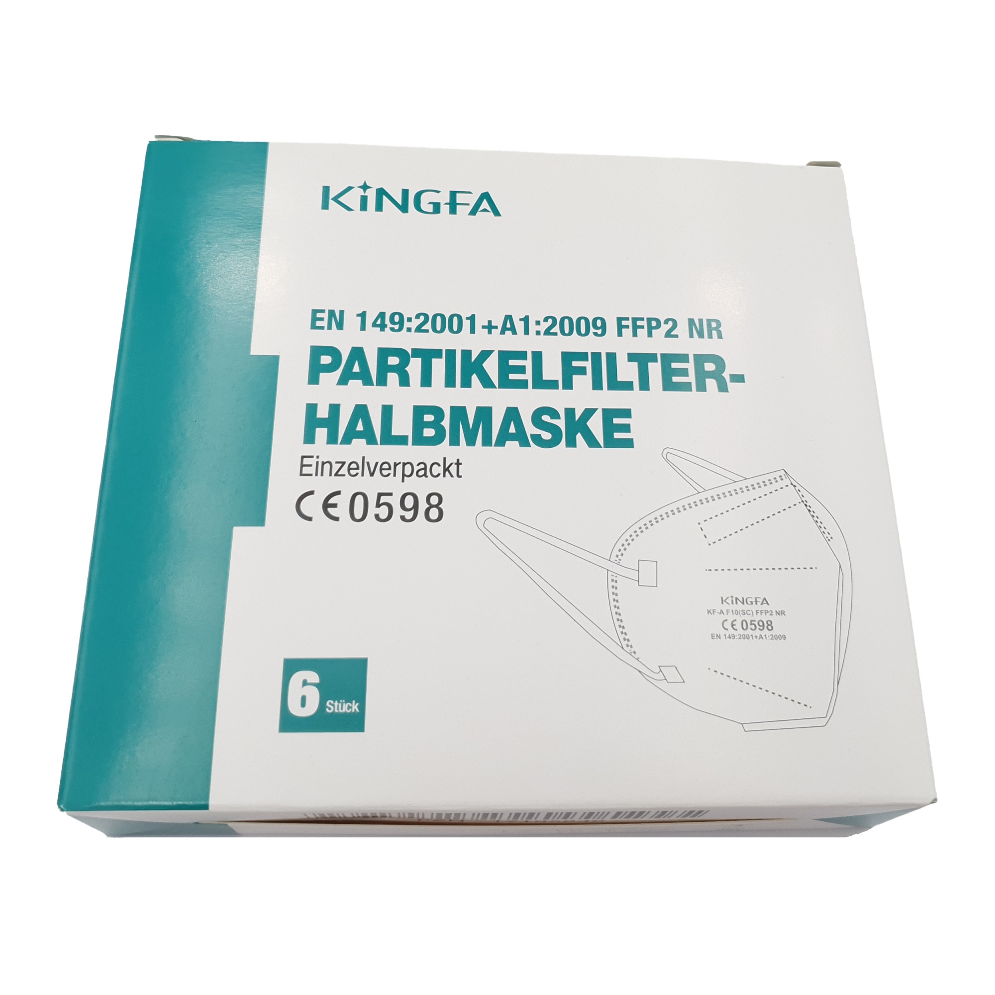Комплект предпазни маски KINGFA, FFP2, 5 слоя, Индивидуално опаковани ...