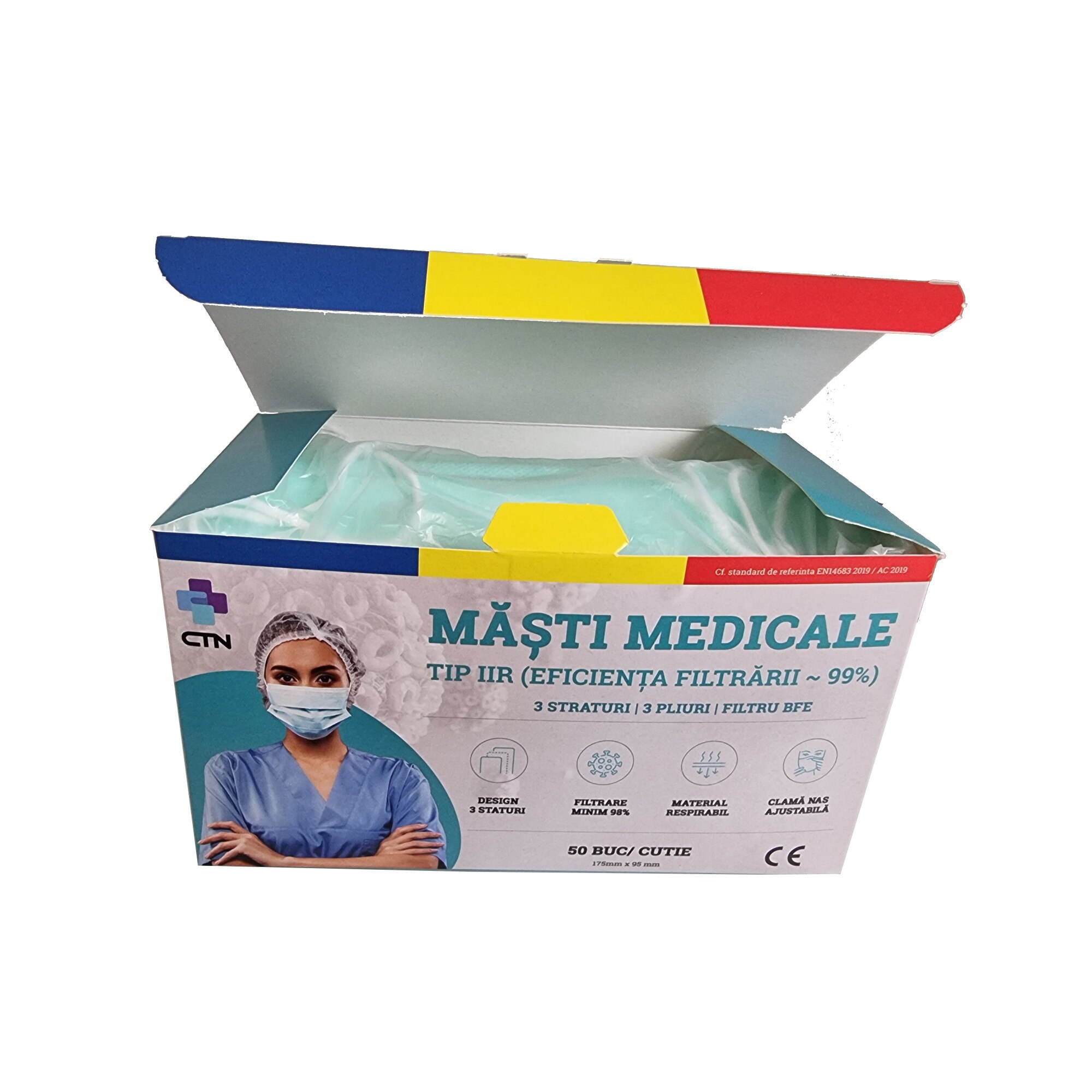 Set 50 masti medicale CTN tip IIR, Verde - eMAG.ro