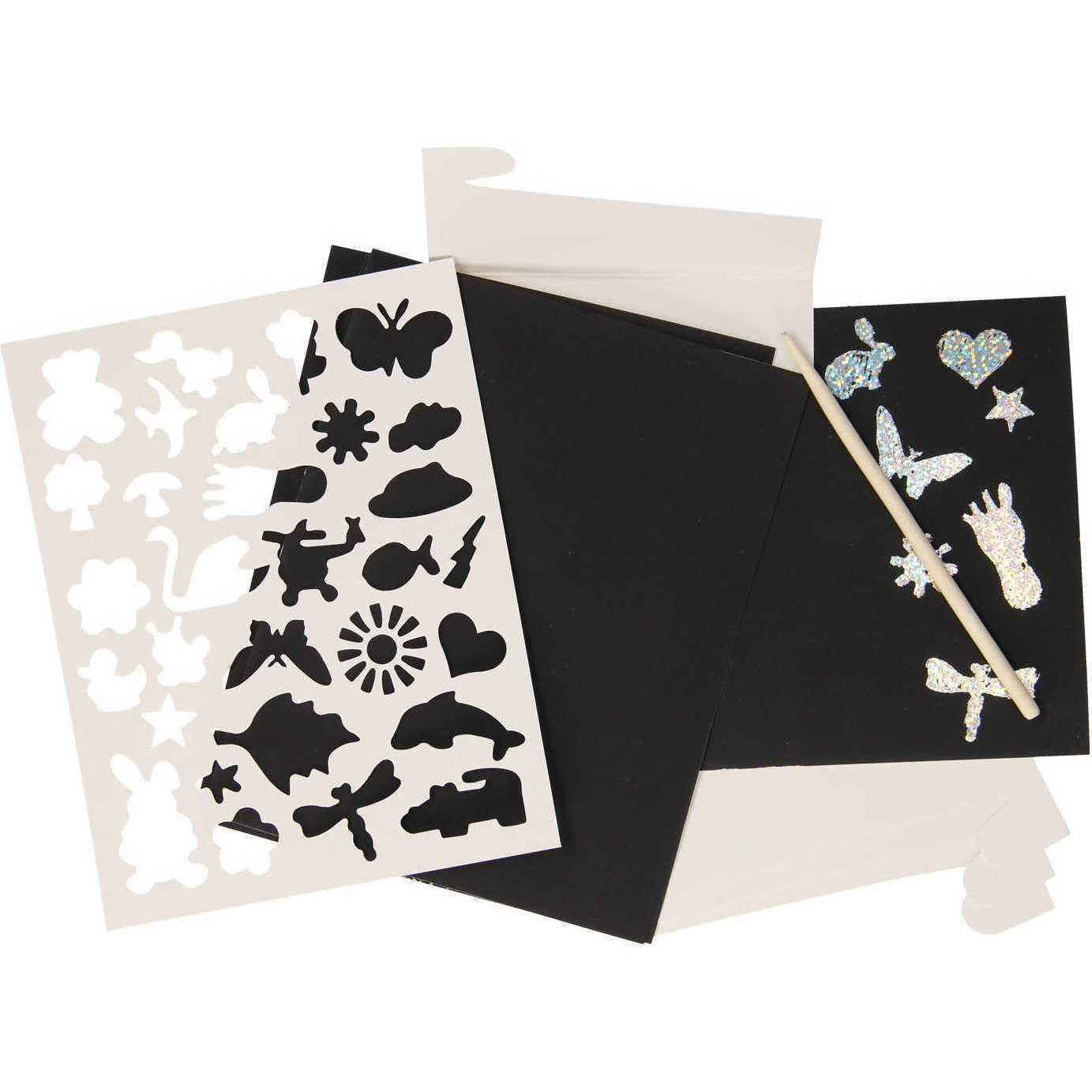 Set fise razuibile Holographic Scratch Art, Grafix, Sclipici - eMAG.ro