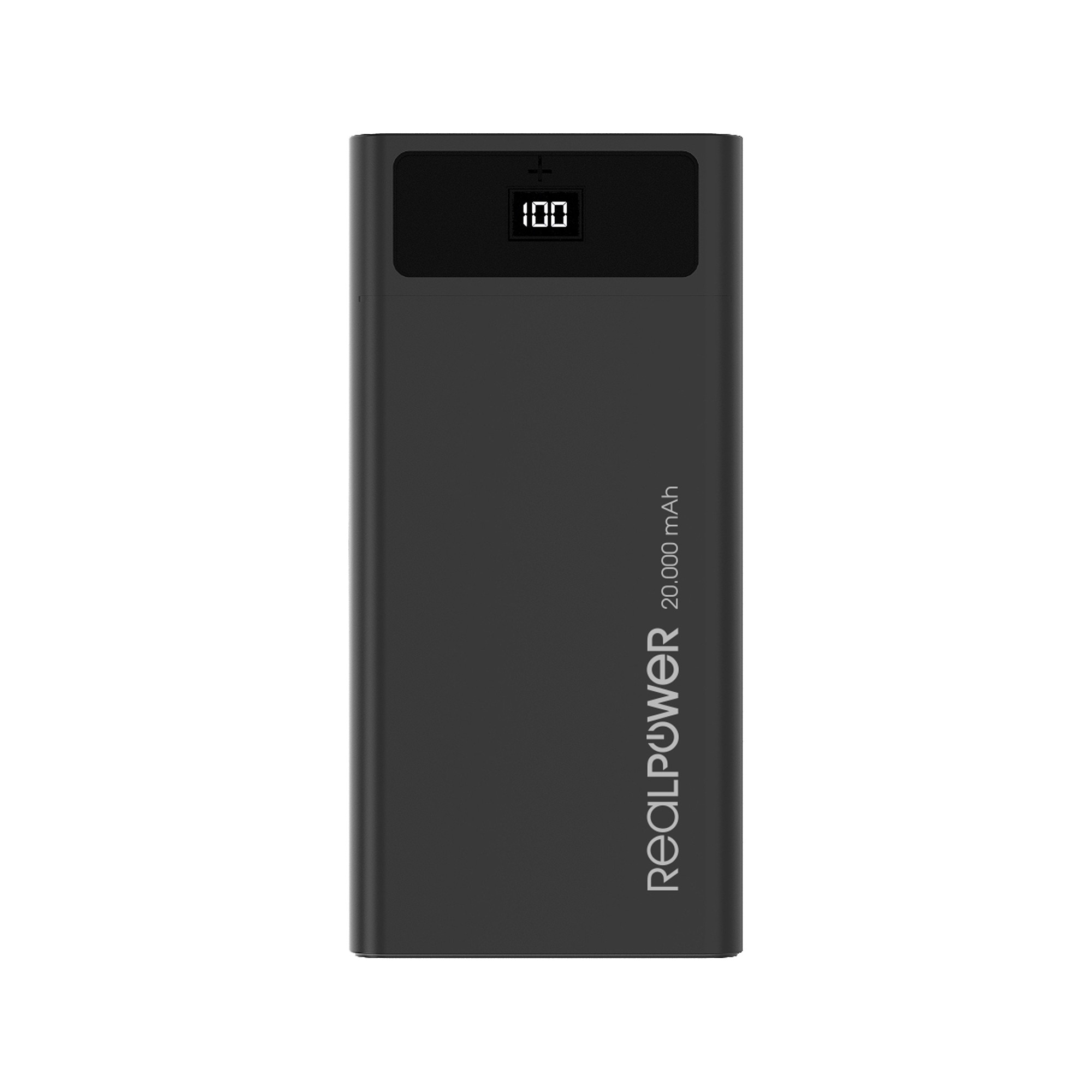Realpower PB-20k powerbank PD funkció, 20000mAh kapacítás, 2*USB, 1*USB ...