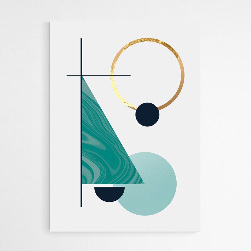 Set 3 tablouri, Intaglio, Stil Abstracte, fara rama, print pe hartie ...