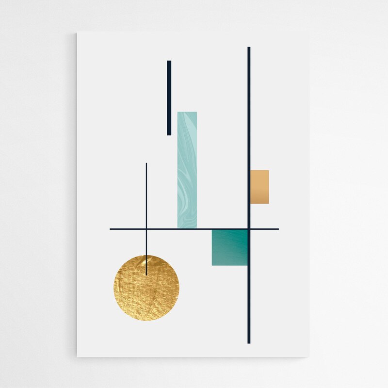 Set 3 tablouri, Intaglio, Stil Abstracte, fara rama, print pe hartie ...