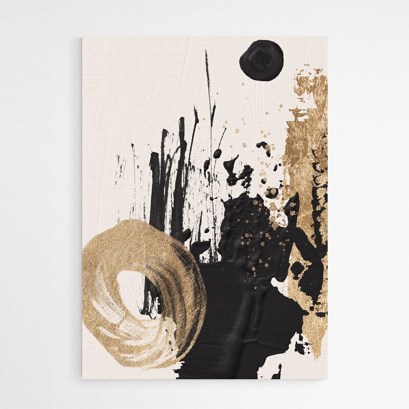 Set 3 tablouri canvas, Intaglio, Abstracte, color, fara rama, print pe ...