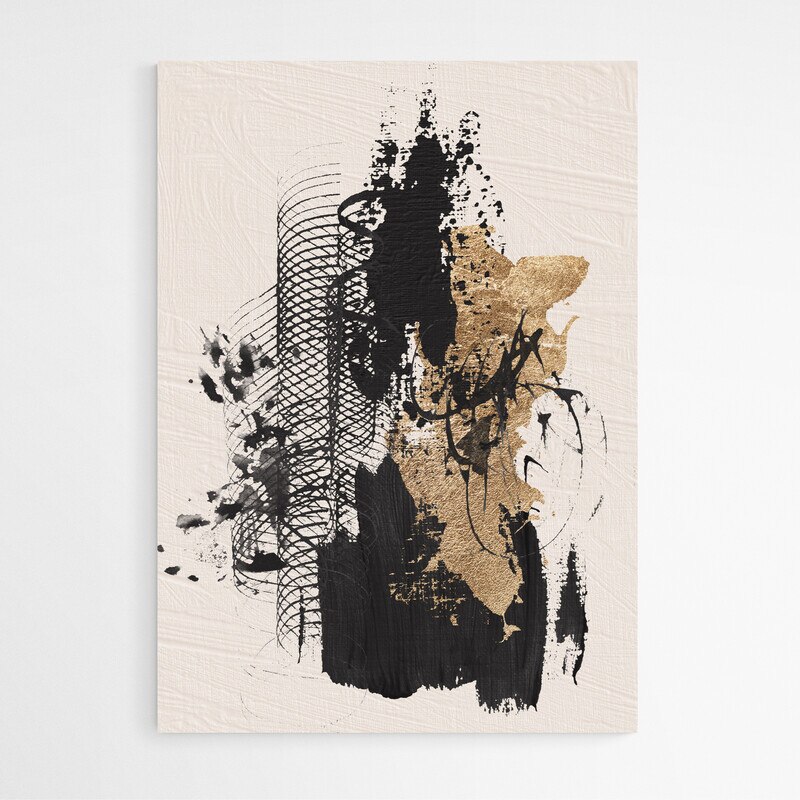 Set 3 tablouri canvas, Intaglio, Abstracte, color, fara rama, print pe ...