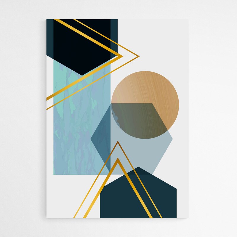 Set 4 tablouri, Intaglio, Stil Abstracte, fara rama, print pe hartie ...