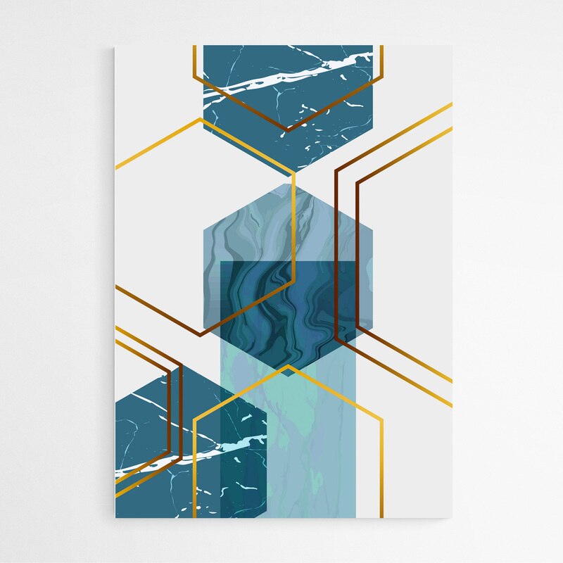 Set 4 tablouri, Intaglio, Stil Abstracte, fara rama, print pe hartie ...