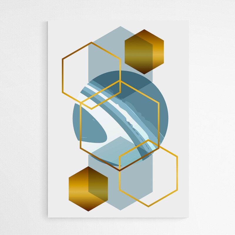 Set 4 tablouri, Intaglio, Stil Abstracte, fara rama, print pe hartie ...