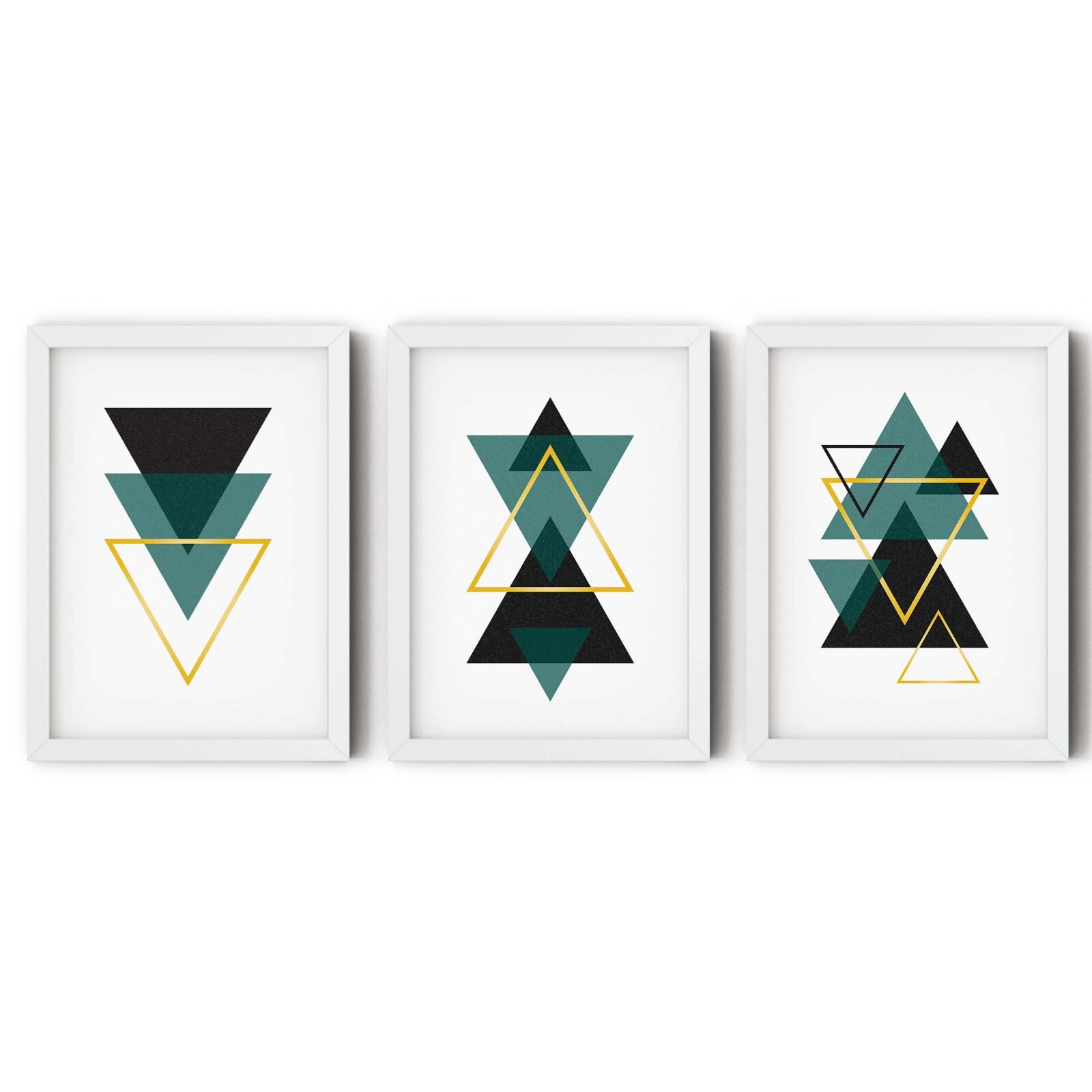 Set 3 tablouri, Intaglio, Abstracte, color, print pe hartie foto Fine ...